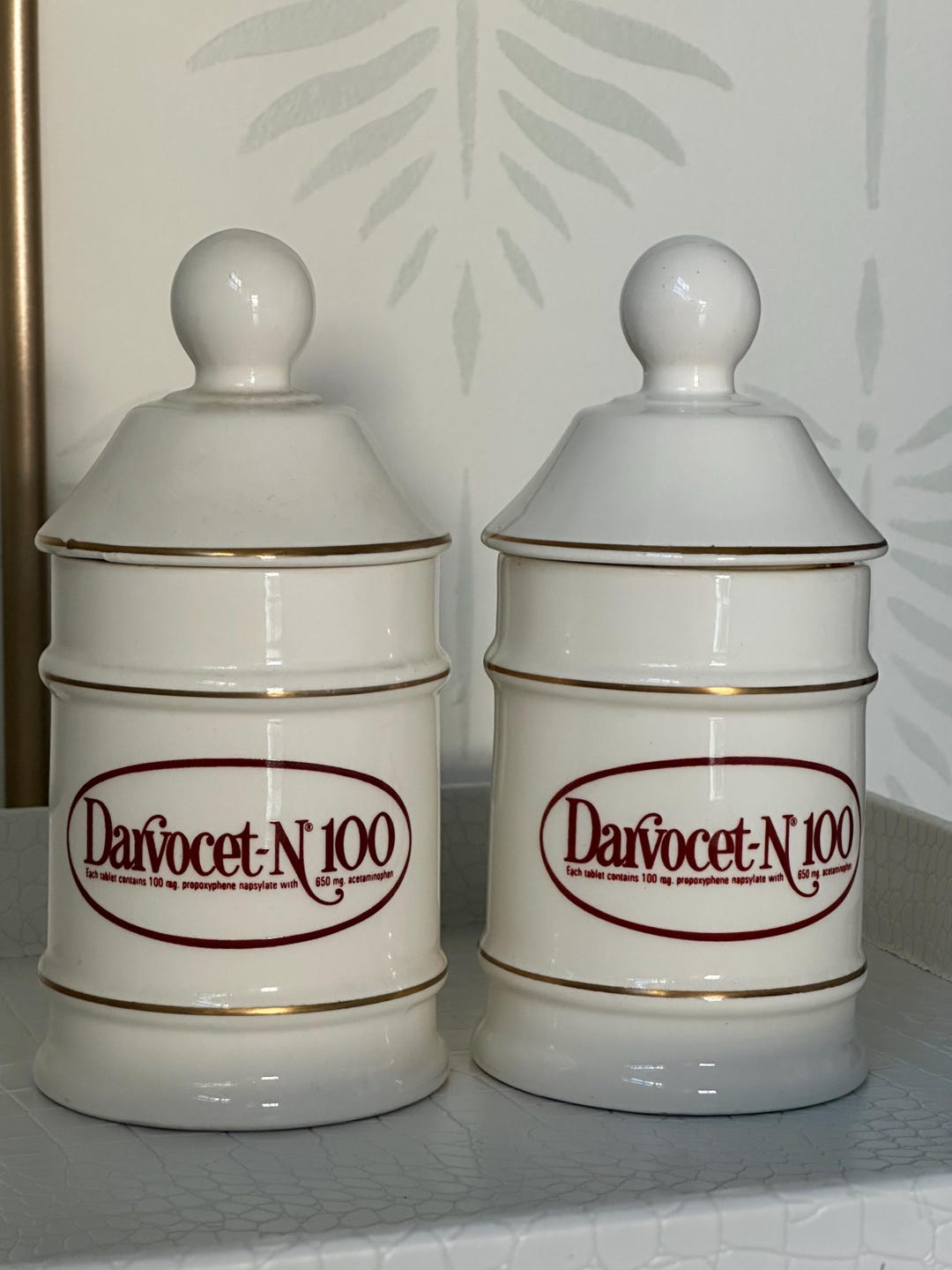 Pair of Vintage Darvon Compound 65 Apothecary Jars - Etsy