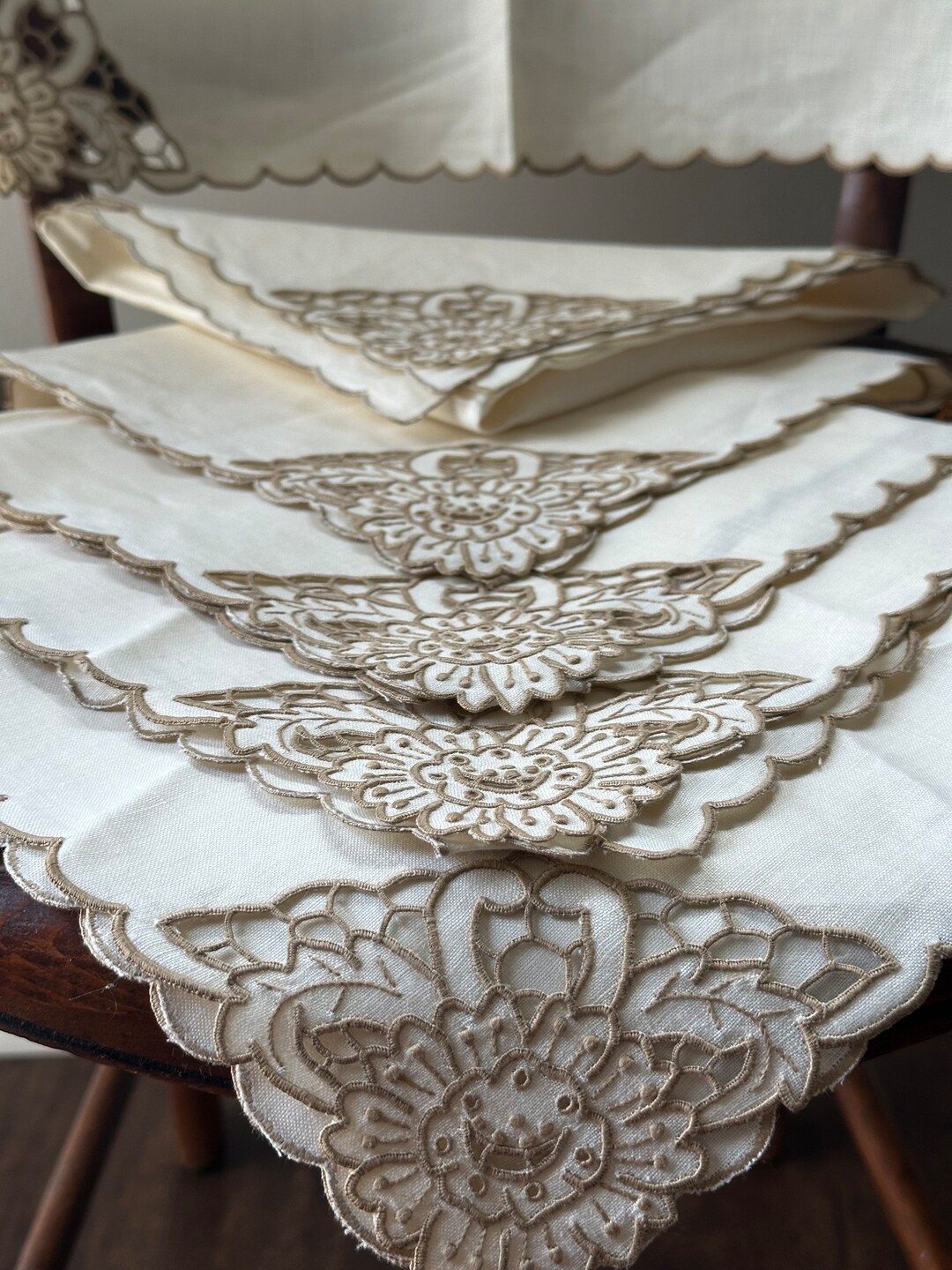 Handmade Embroidered Table Setting Linens From Madeira - Etsy