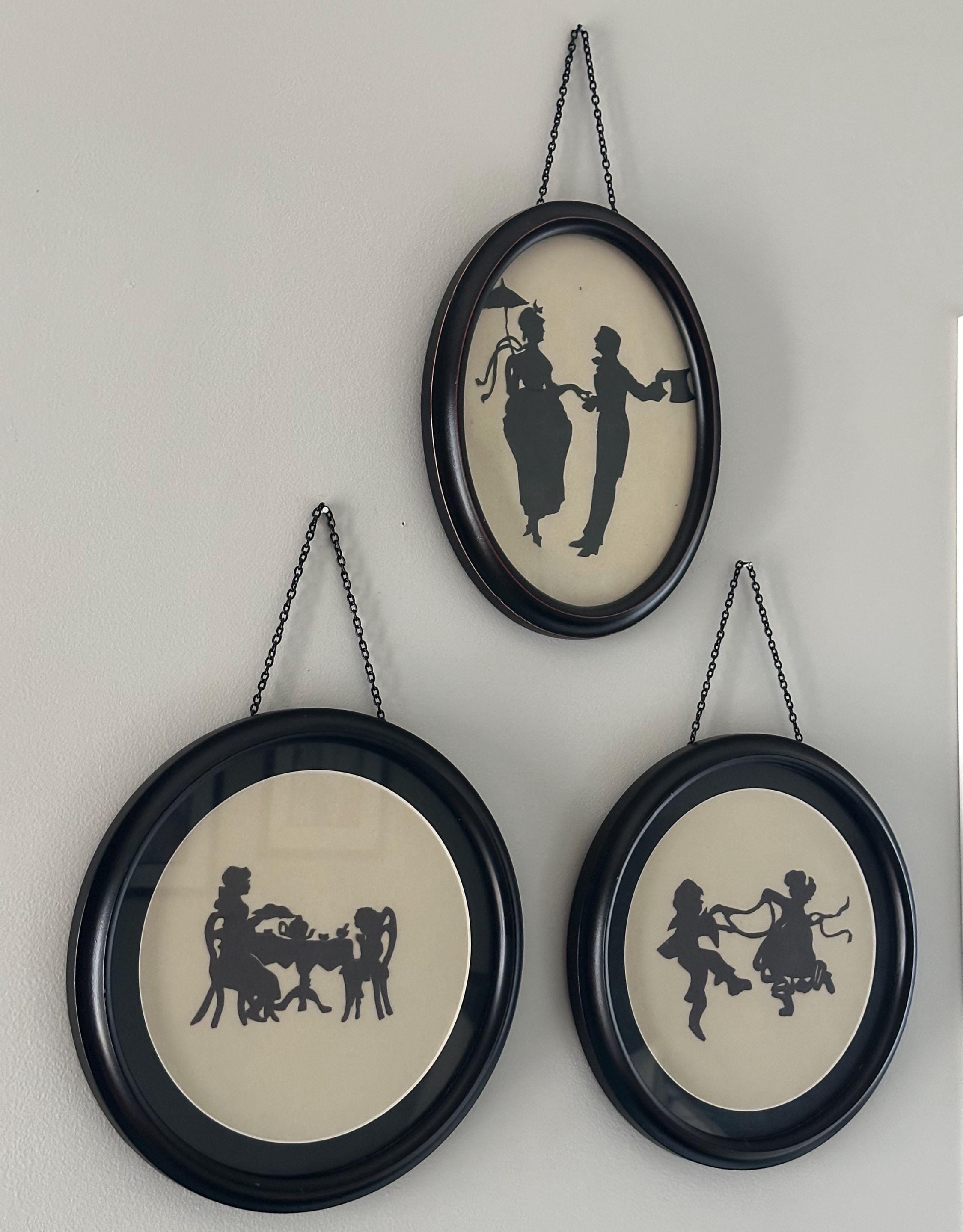 Vintage Silhouette Art Prints in Frames - Sold Separately - Etsy