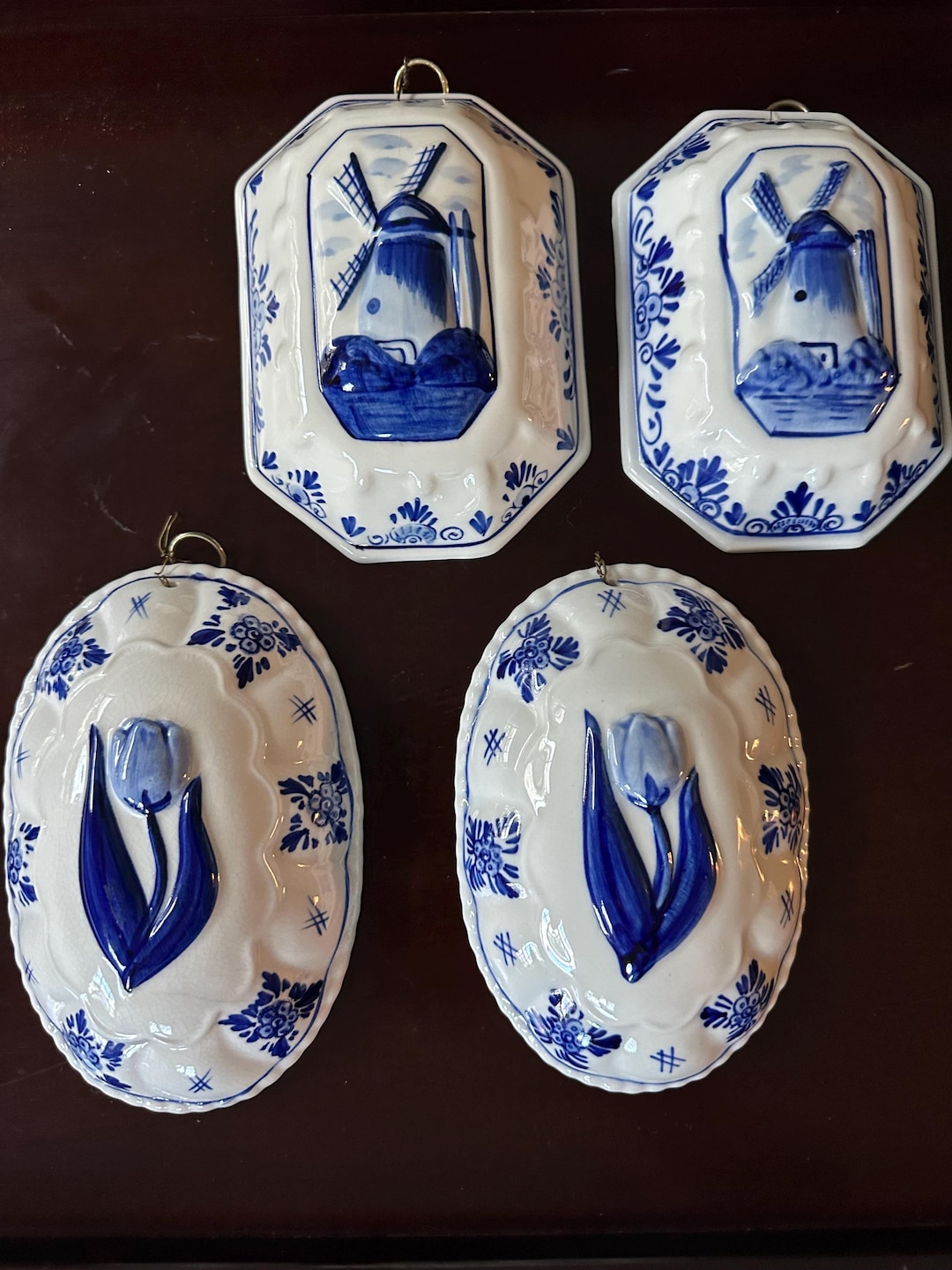 Vintage Delft Blue Hand Painted Wall Hanging Decor - Sold Separately - Etsy