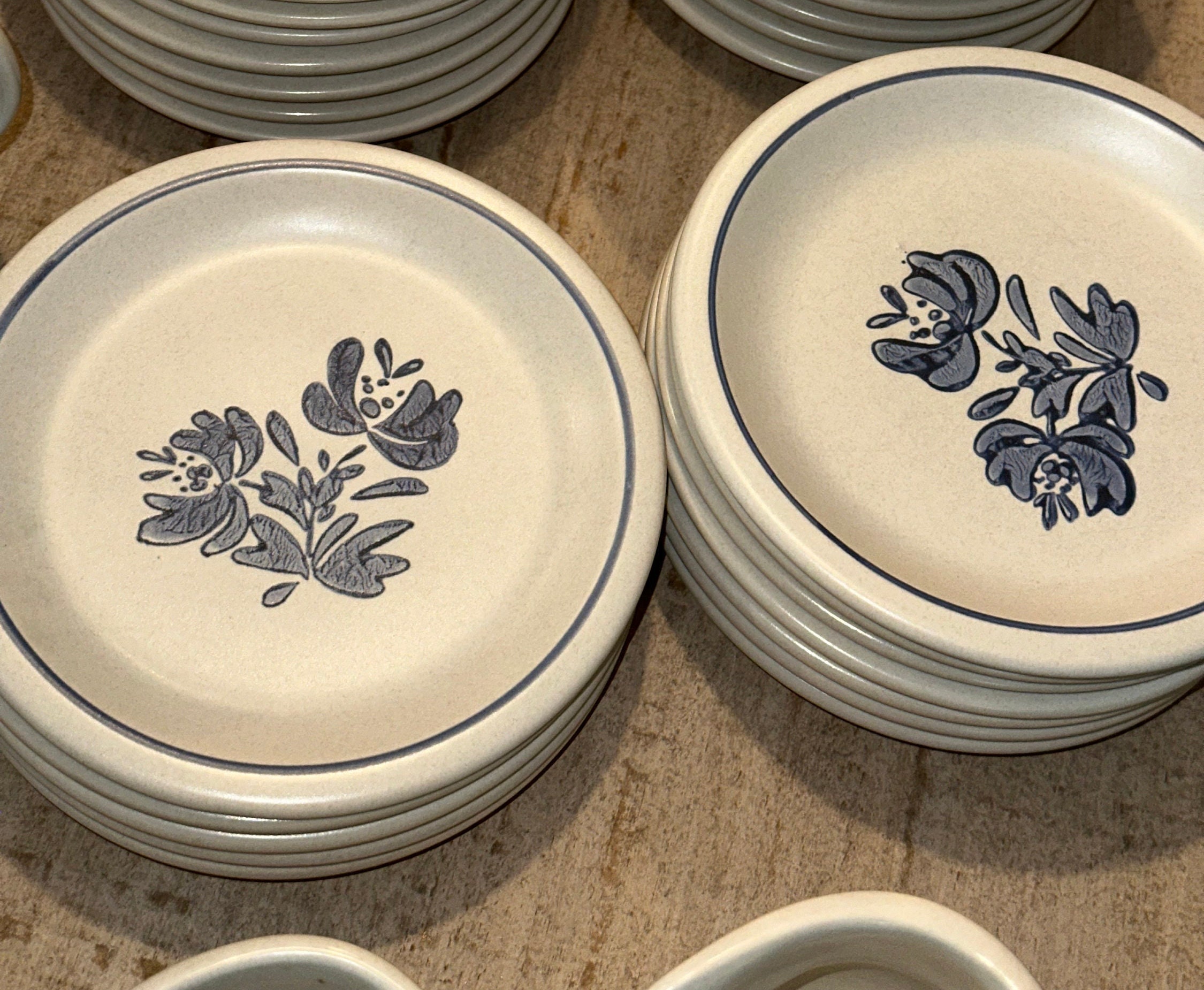 1960's Vintage Pfaltzgraff Yorktowne Dinnerware - Blue and White Stoneware - Made in USA ~ Sold ...