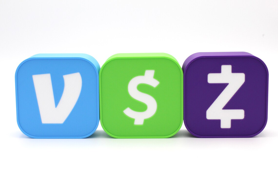 3D Printed Payment App Sign Bundle – Venmo, Cash App & Zelle Vendor ...