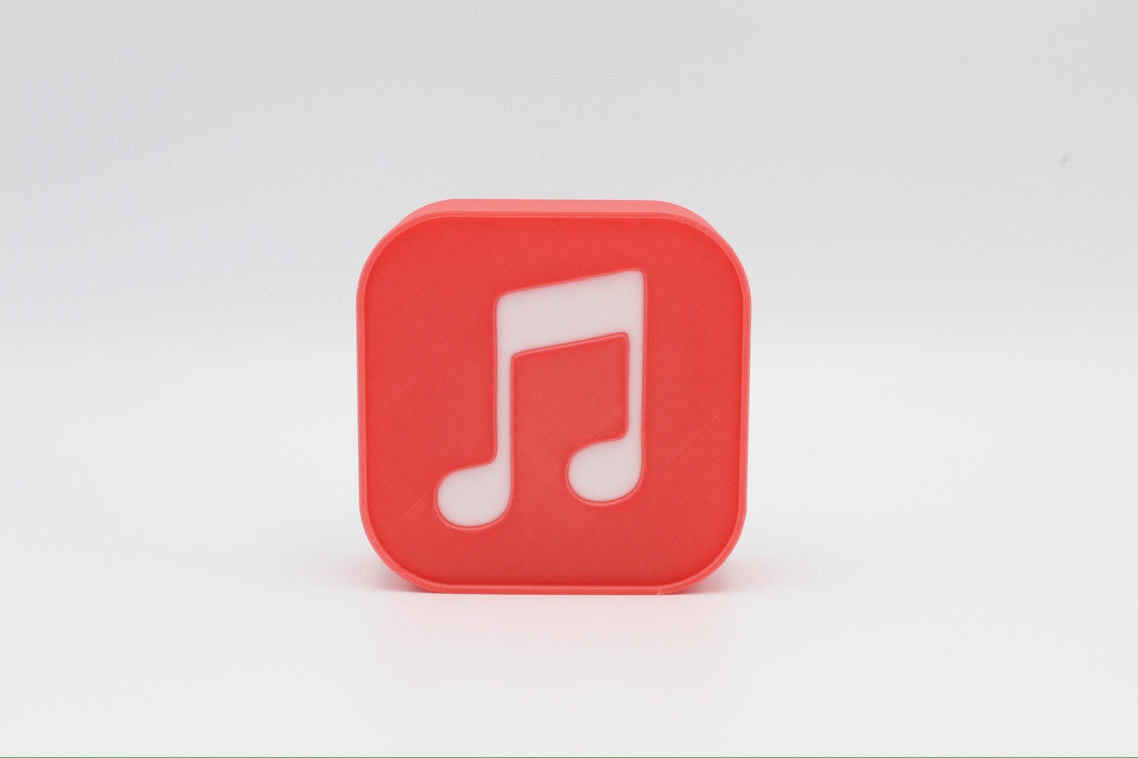 Apple Music 3D Printed App Block Sign – Small Business & Musician ...