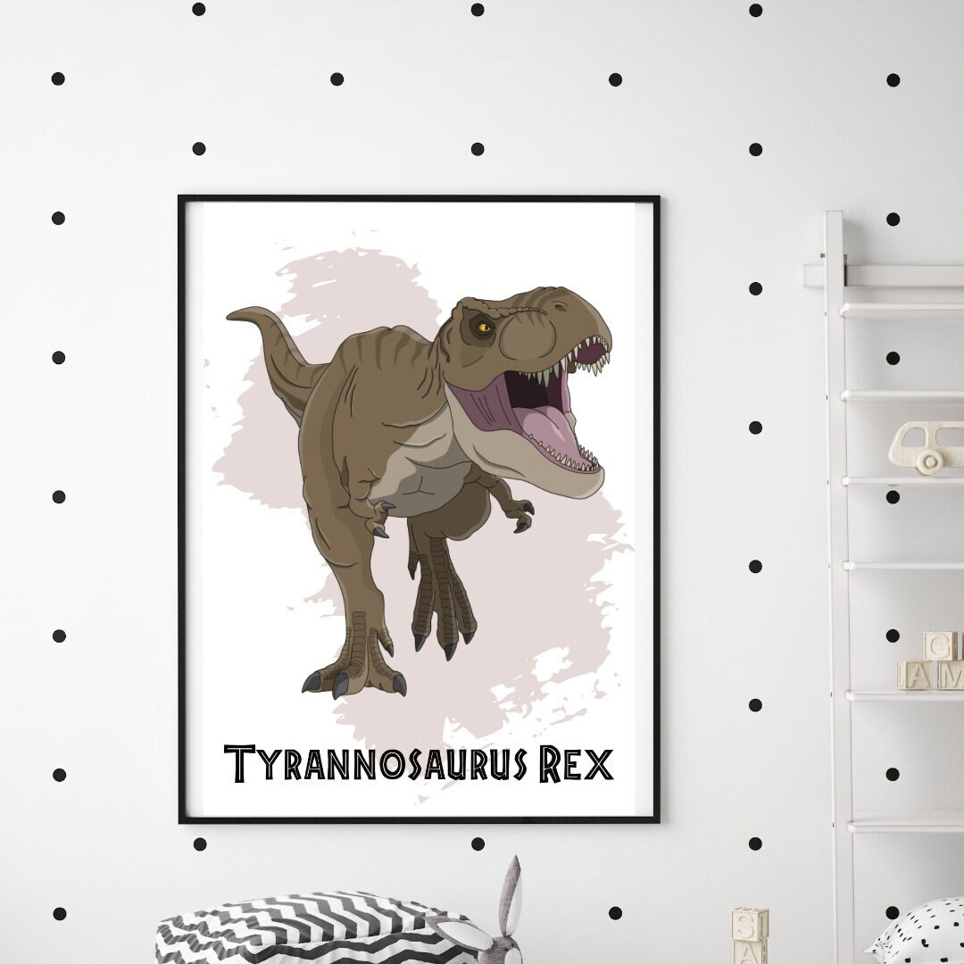 Tyrannosaurus Rex(trex) Jurassic Dinosaur Print Picture for Childrens ...