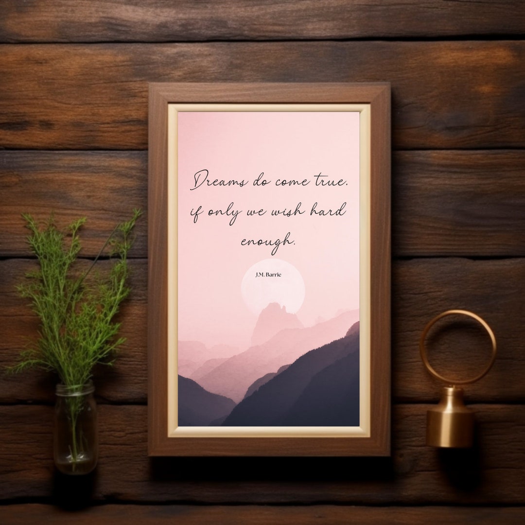 Fantasy Digital Art, Dreamer Quote by JM Barrie, Inspirational Poster ...