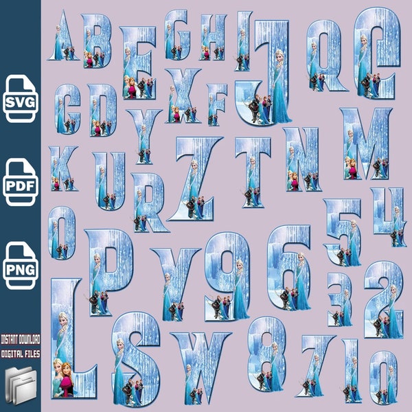 Frozen Numbers - Etsy