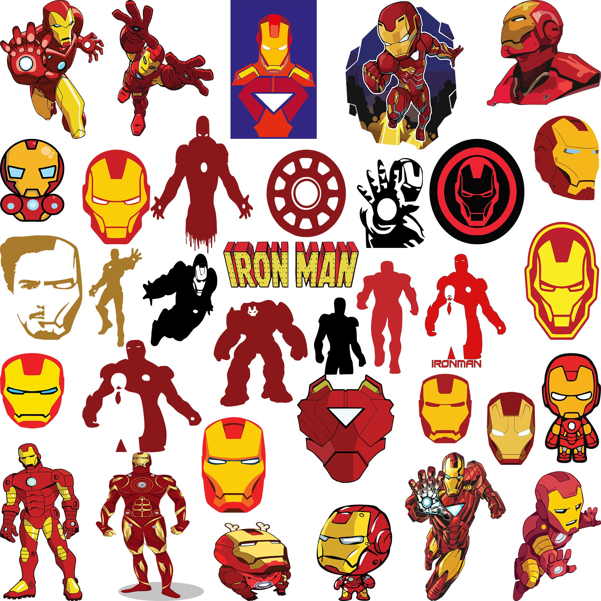 Iron Man Mega Bundle Svg, Iron Man Png, Iron Man Clipart, Iron Man Svg ...