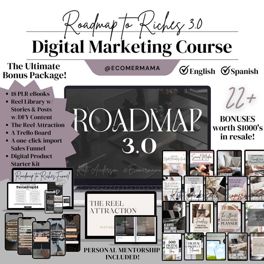 Roadmap to Riches 3.0 Digital Marketing Course W/master Resell Rights ...