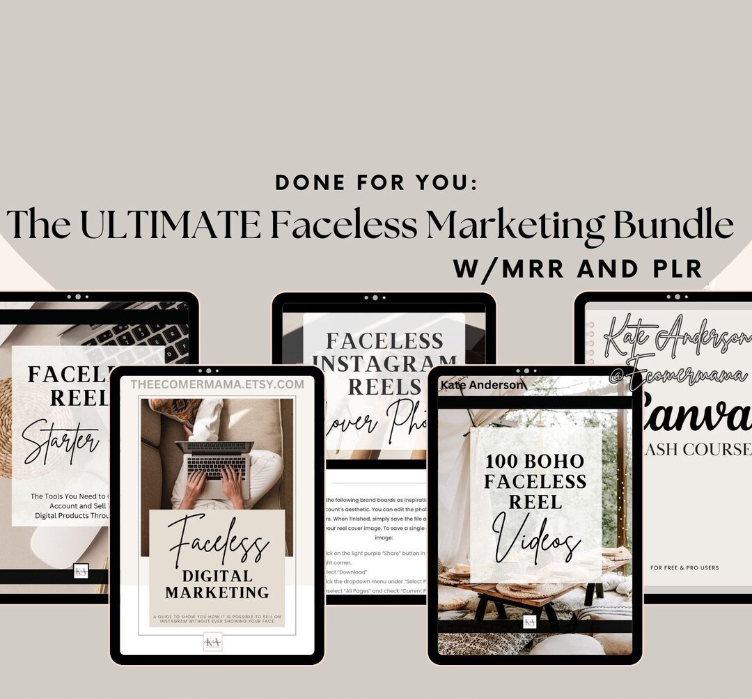 ULTIMATE Faceless Digital Marketing BUNDLE W/master Resell Rights (mrr) & Private Label Rights ...