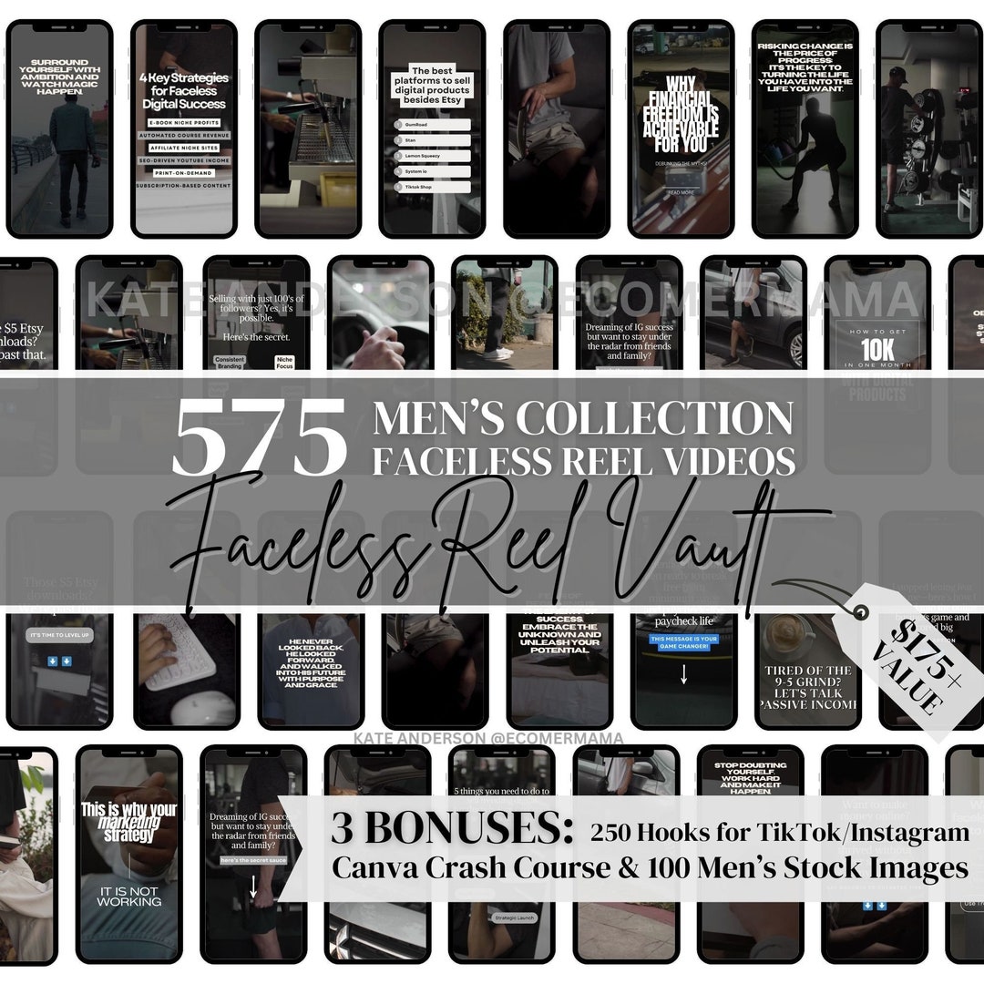 575+ Men's Collection Reel Vault W/master Resell Rights (MRR) & Private ...