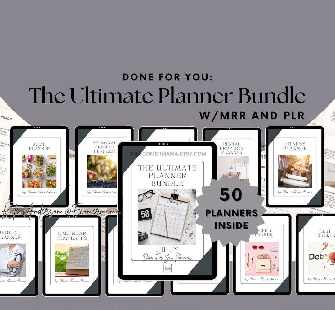 The Ultimate Planner Bundle of 50 Planners All With Master Resell ...