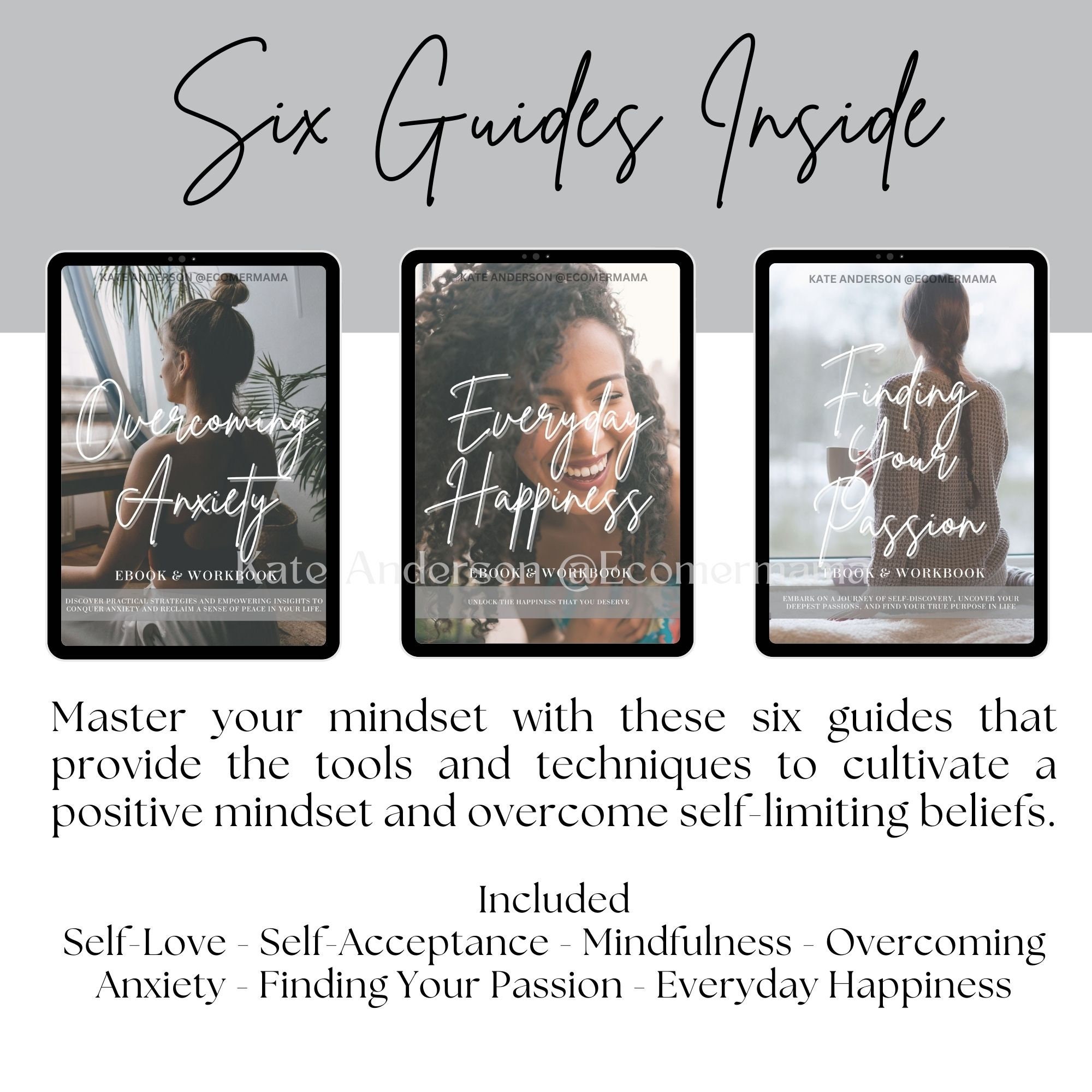 The Mindset Bundle: 6 Growth Guides & Workbooks W/master Resell Rights ...