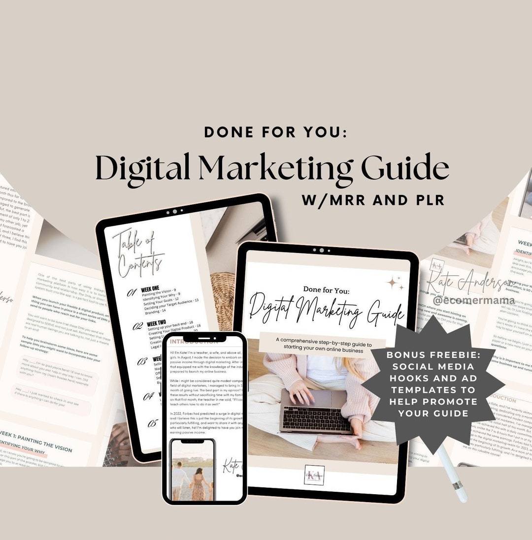 Done for You: Digital Marketing Guide/ebook W/ Master Resell Rights MRR ...