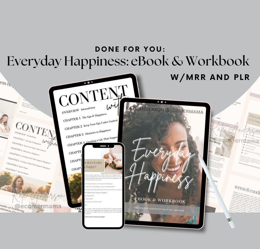Everyday Happiness Ebook and Workbook W/master Resell Rights MRR ...