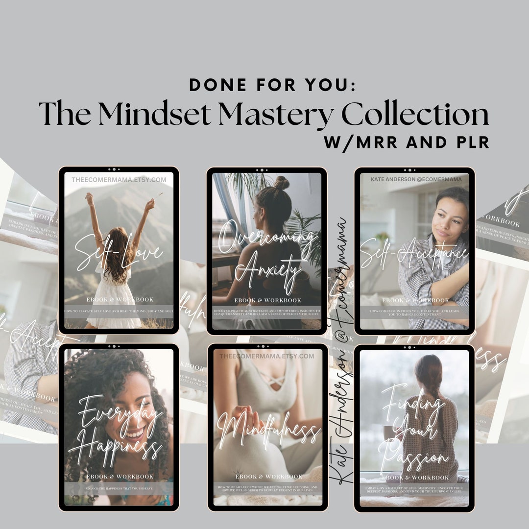 The Mindset Bundle: 6 Growth Guides & Workbooks W/master Resell Rights ...
