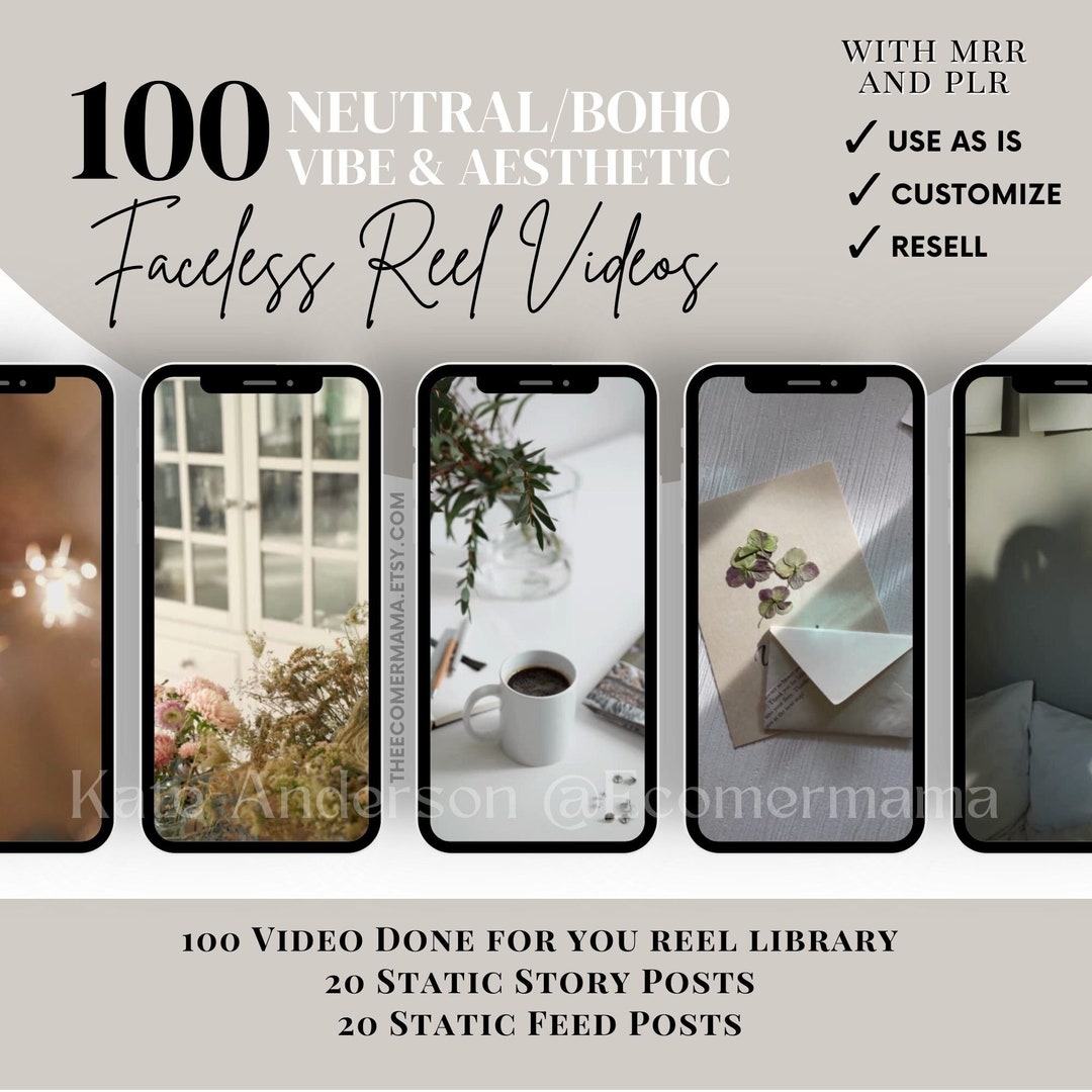 Faceless Reels Content Library W/master Resell Rights (MRR) & Private ...