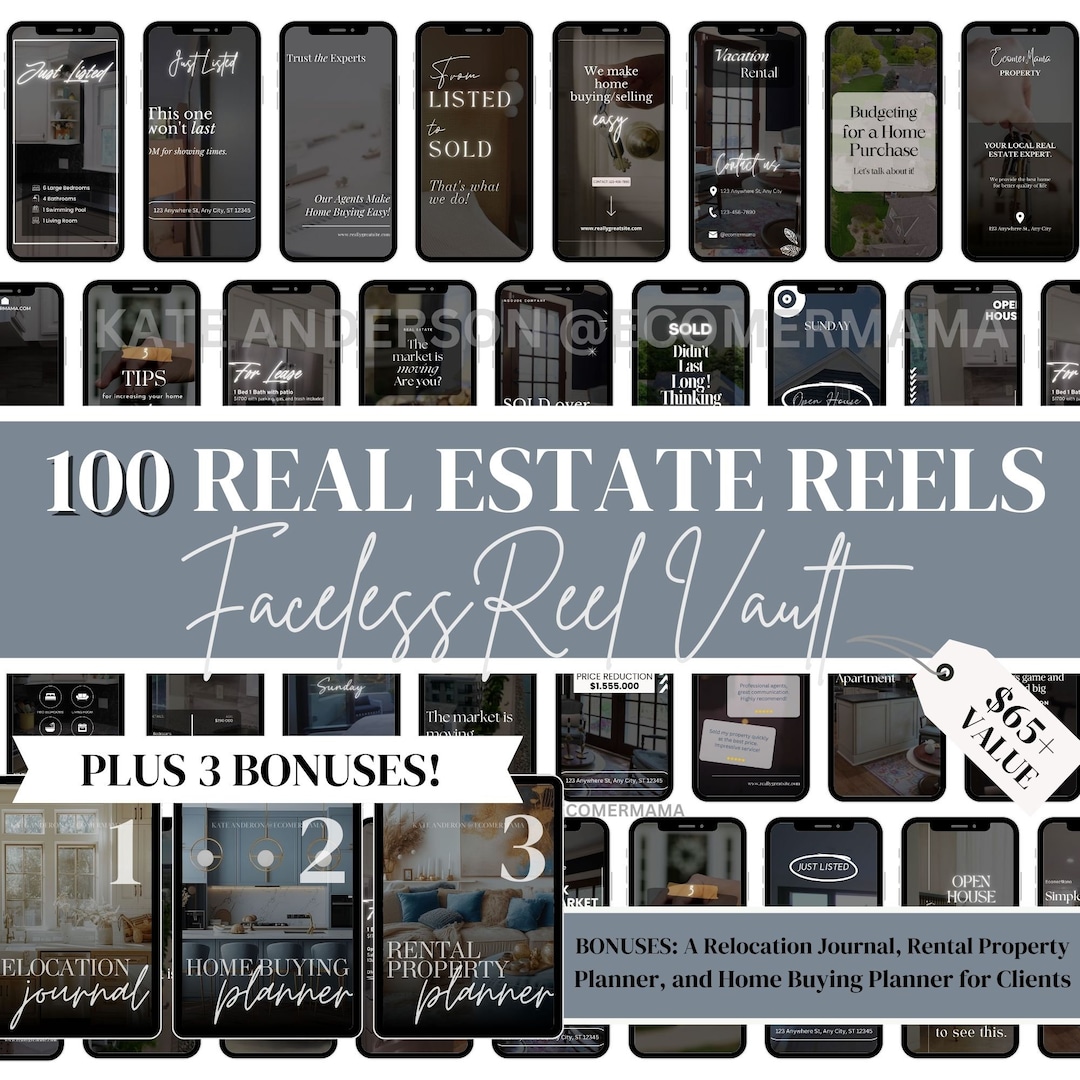 100 Real Estate & Listing Reels W/master Resell Rights (MRR) and ...