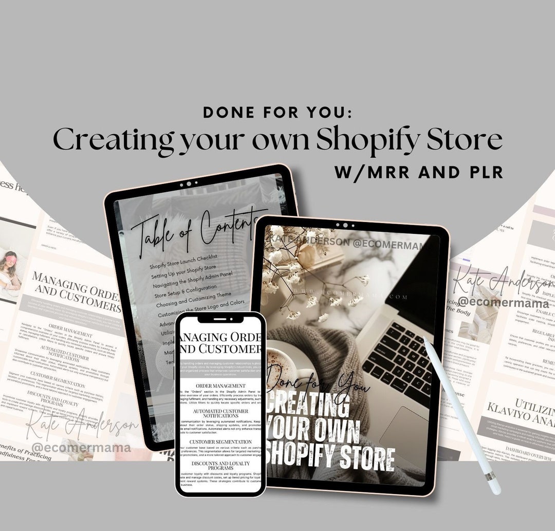 Creating a Shopify Store Ebook With Master Resell Rights (MRR) and ...