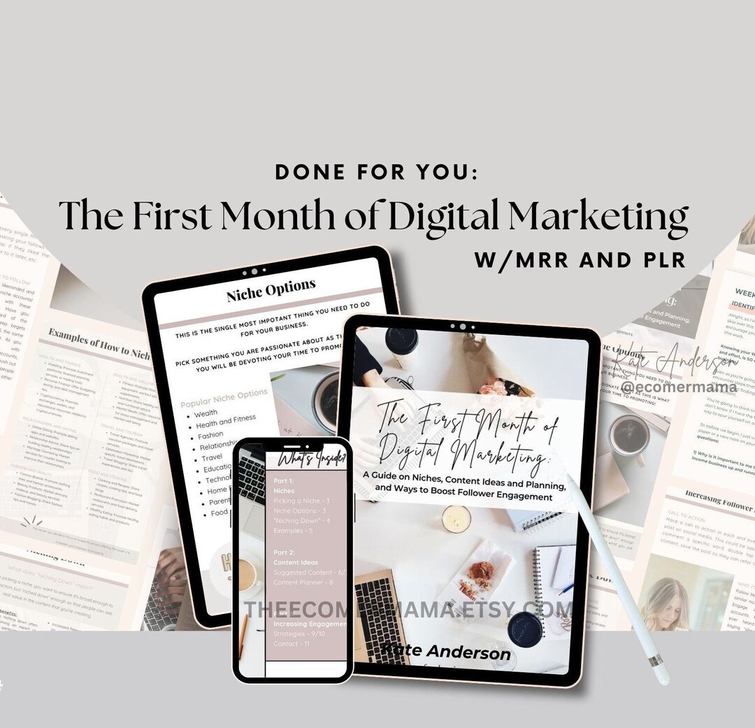 The First Month of Digital Marketing: A Guide on Niches, Content Ideas ...