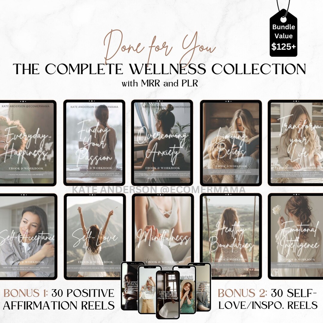 The Complete Wellness Collection: 10 Growth Guides & Workbooks W/master ...