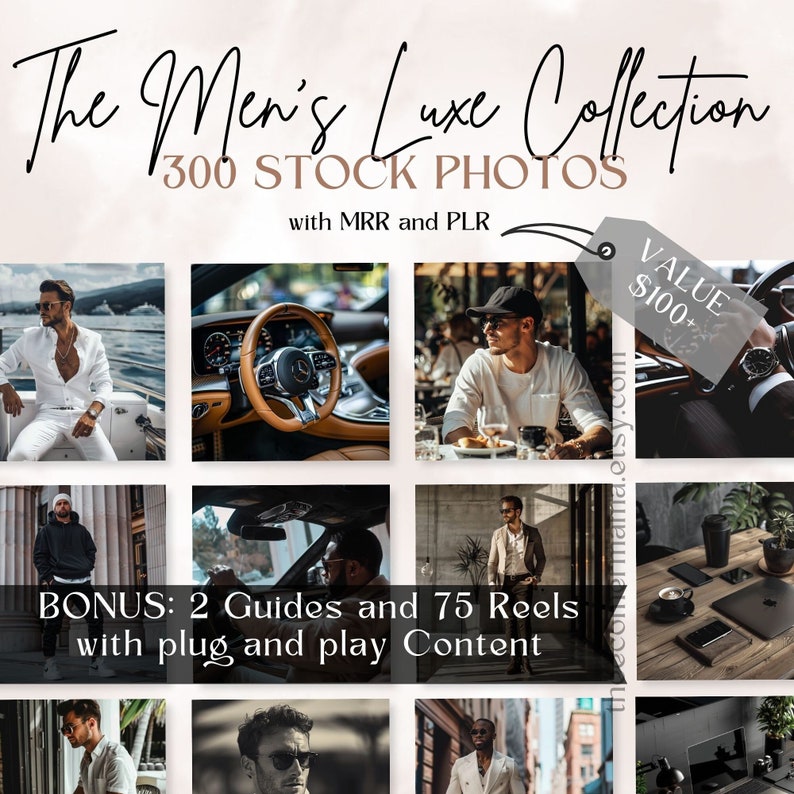 The Men's Luxe Stock Photo Collection With Master Resell Rights (MRR ...