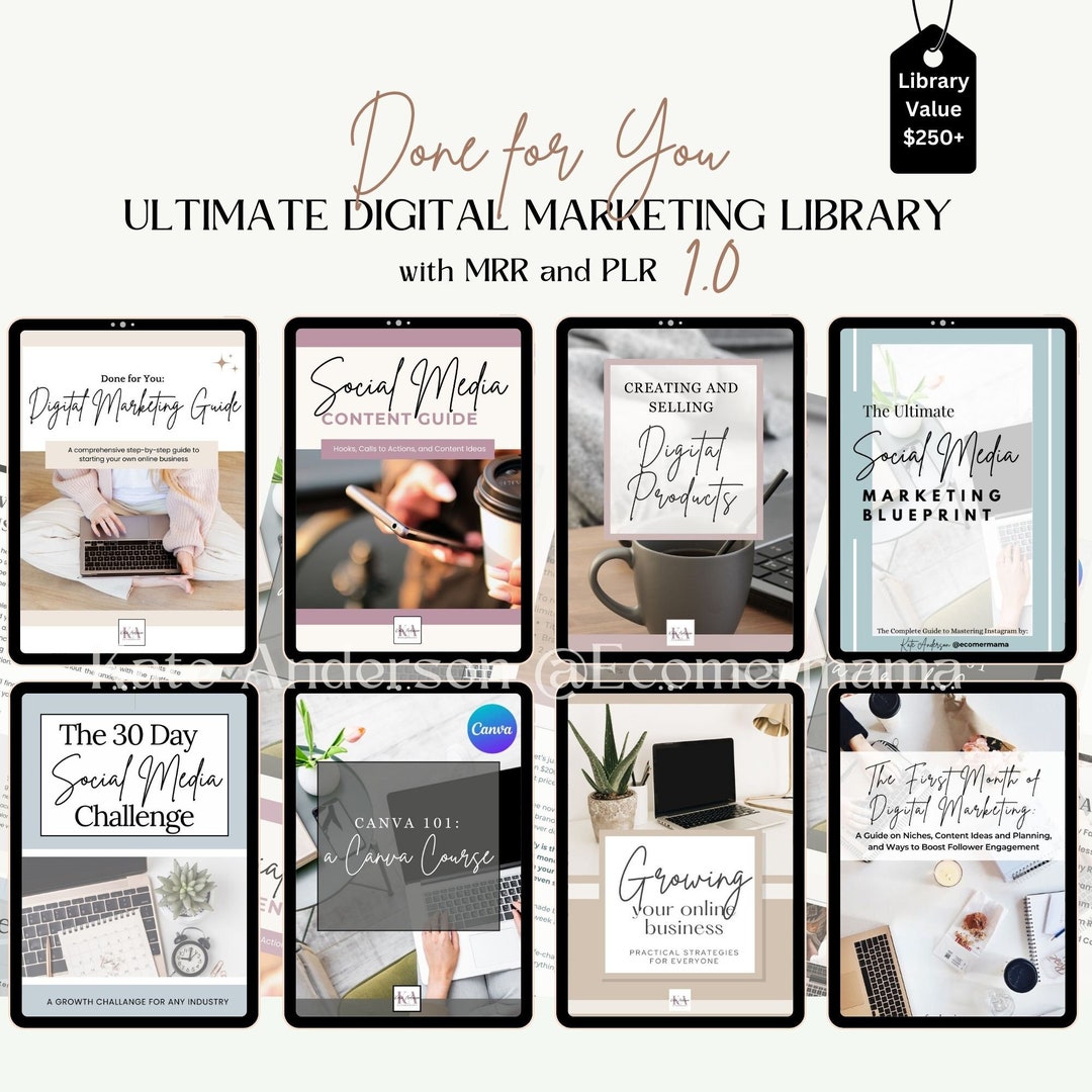 Digital Marketing Guide/ebook ULTIMATE LIBRARY 1.0 W/master Resell ...