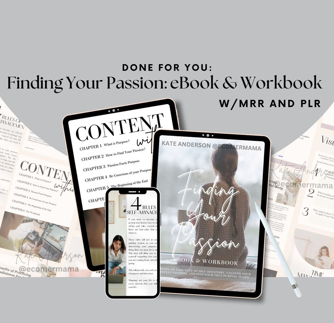 Finding Your Passion Ebook and Workbook W/master Resell Rights MRR ...