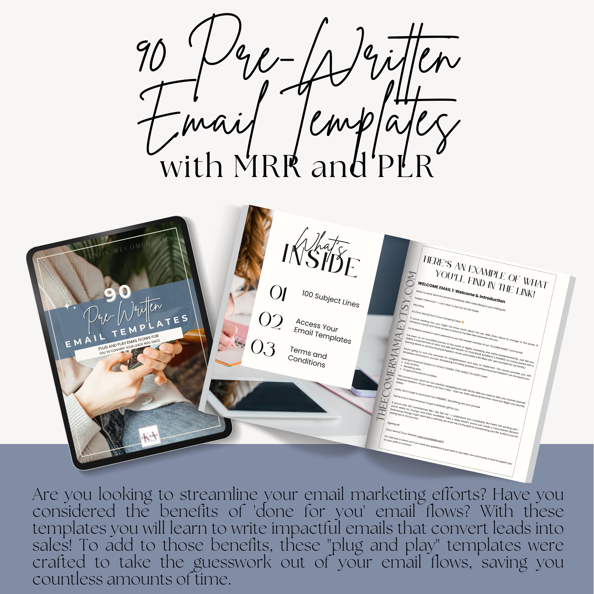 Ninety (90) Pre-written Email Templates With Master Resell Rights (MRR ...