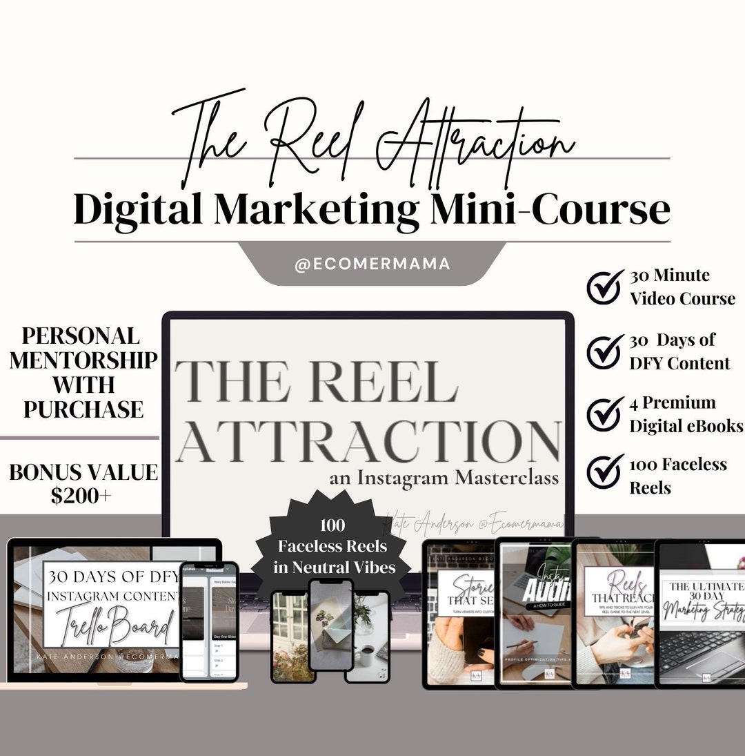 The Reel Attraction Course and BONUSES With Master Resell Rights (MRR) - A DFY Mini Digital ...
