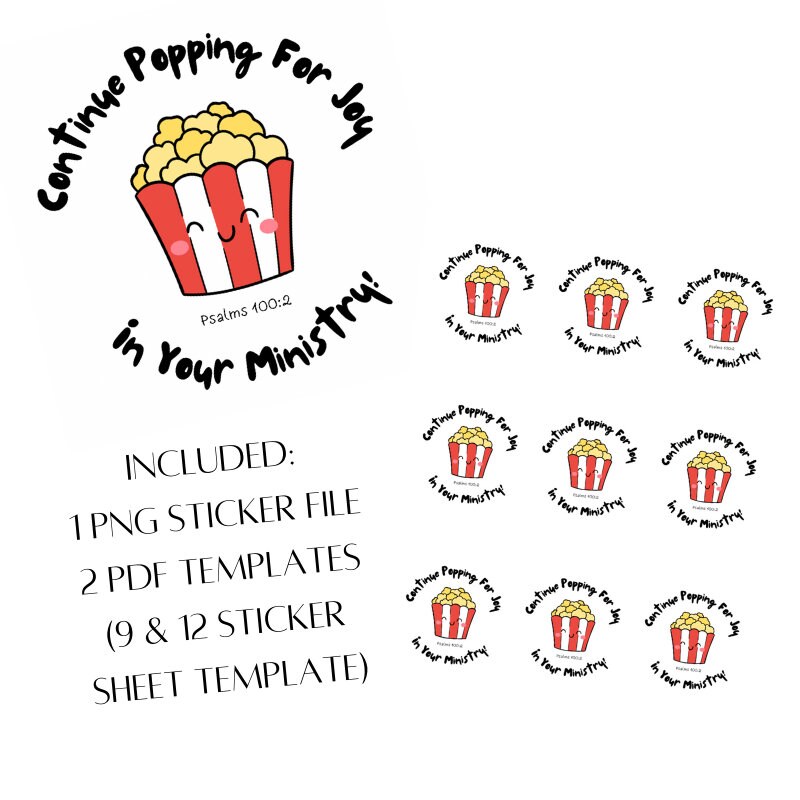 Continue Popping for Joy in Your Ministry Sticker WHITE JW Sticker ...