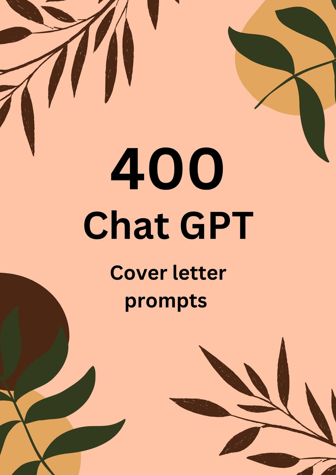 Chat GPT Cover Letter Prompts - Etsy