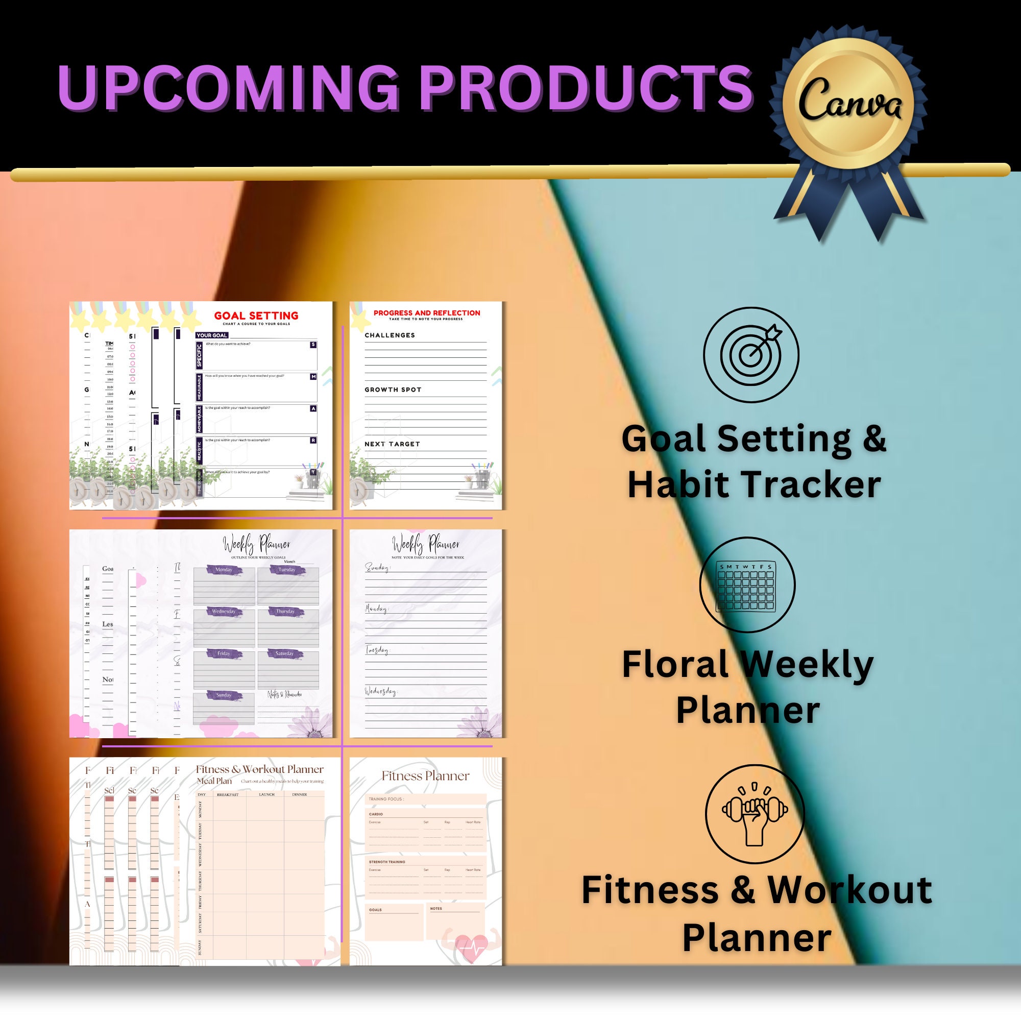 Weekly Planner Printable, Daily Weekly Schedule, Habit Tracker, Weekly ...