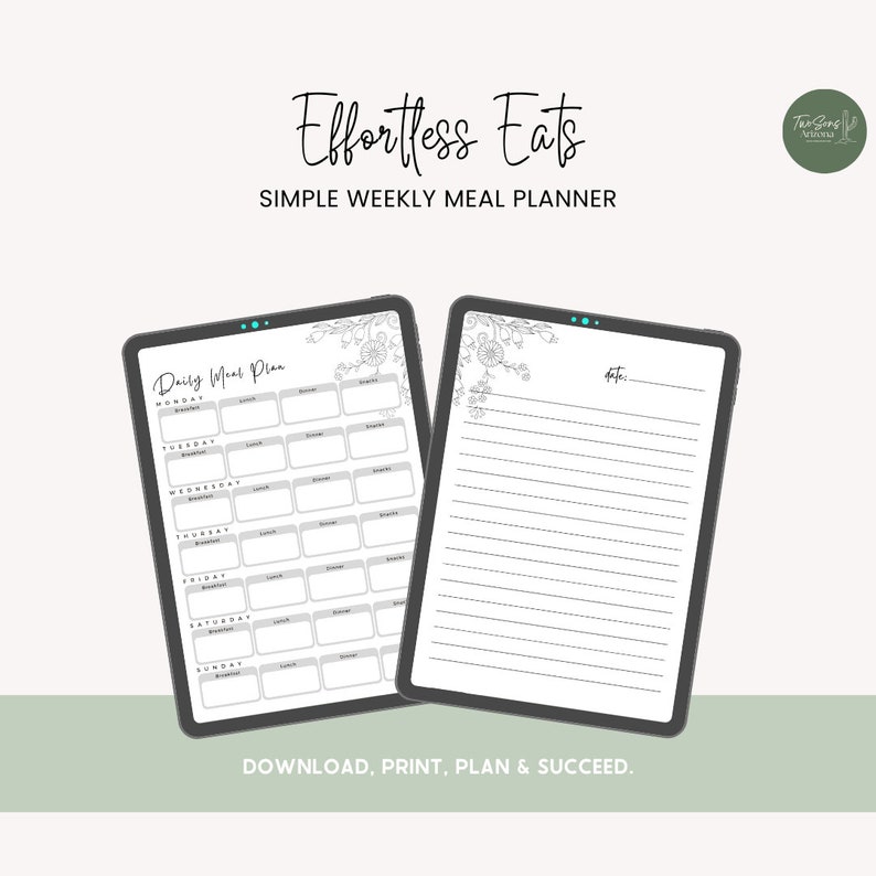 Coloring Weekly Meal Planner Printable, Shopping, Grocery, Food List ...