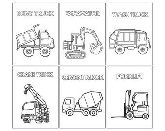 Construction Vehicles Coloring Pages Kids Coloring Page Printable ...