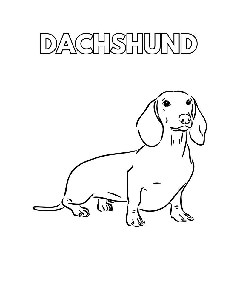 Dachshund Coloring Pages Printable Coloring Pages Dog Coloring Pages ...