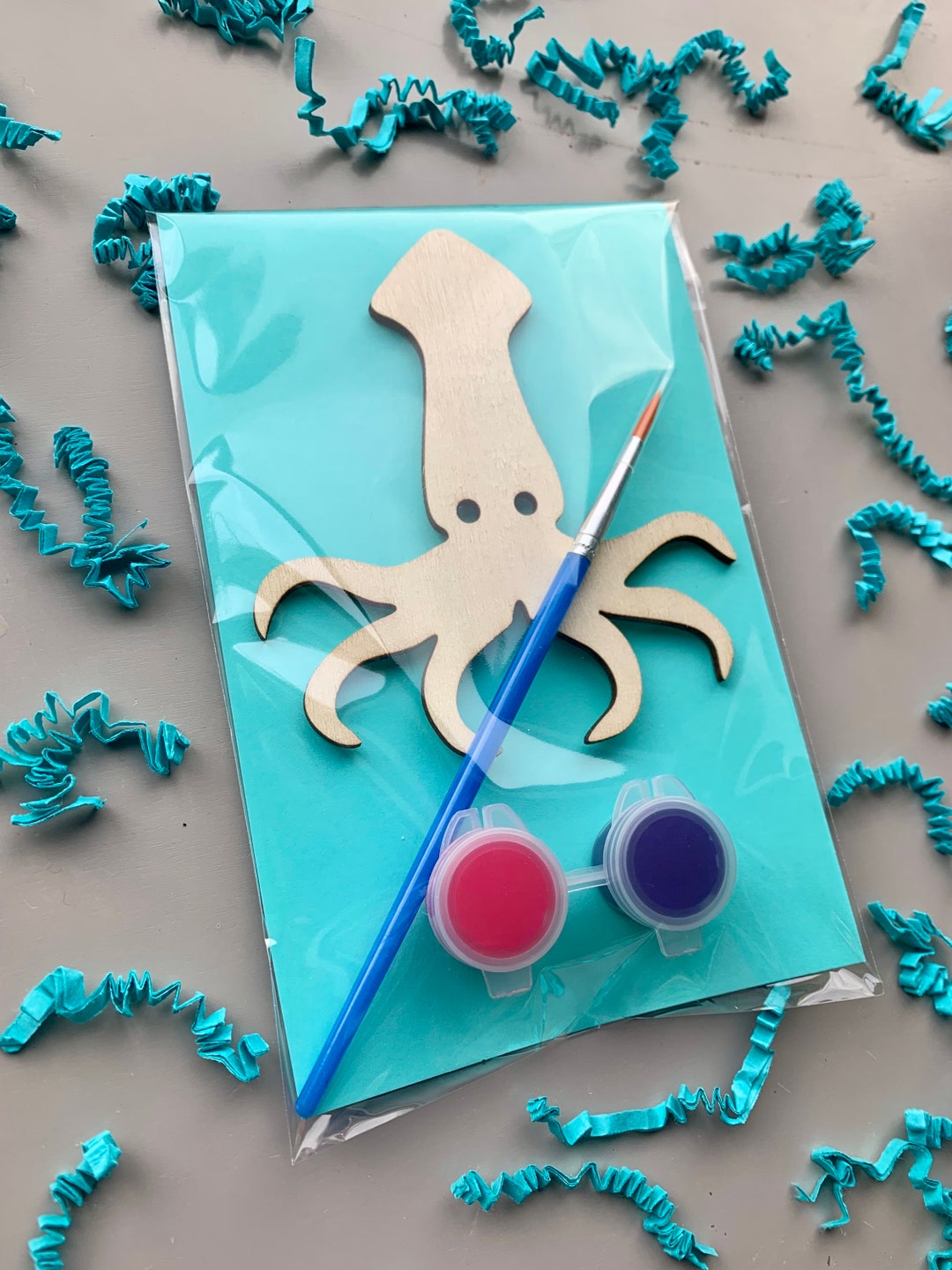 Squid Party Favors Ocean Party Favors Squid Paint Kit - Etsy
