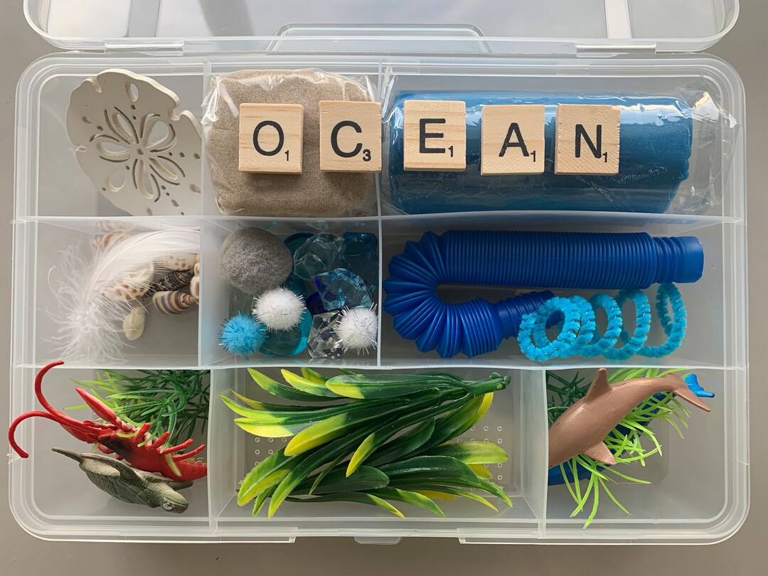 Ocean Play Dough Kit Beach Sensory Kit Ocean Animals - Etsy