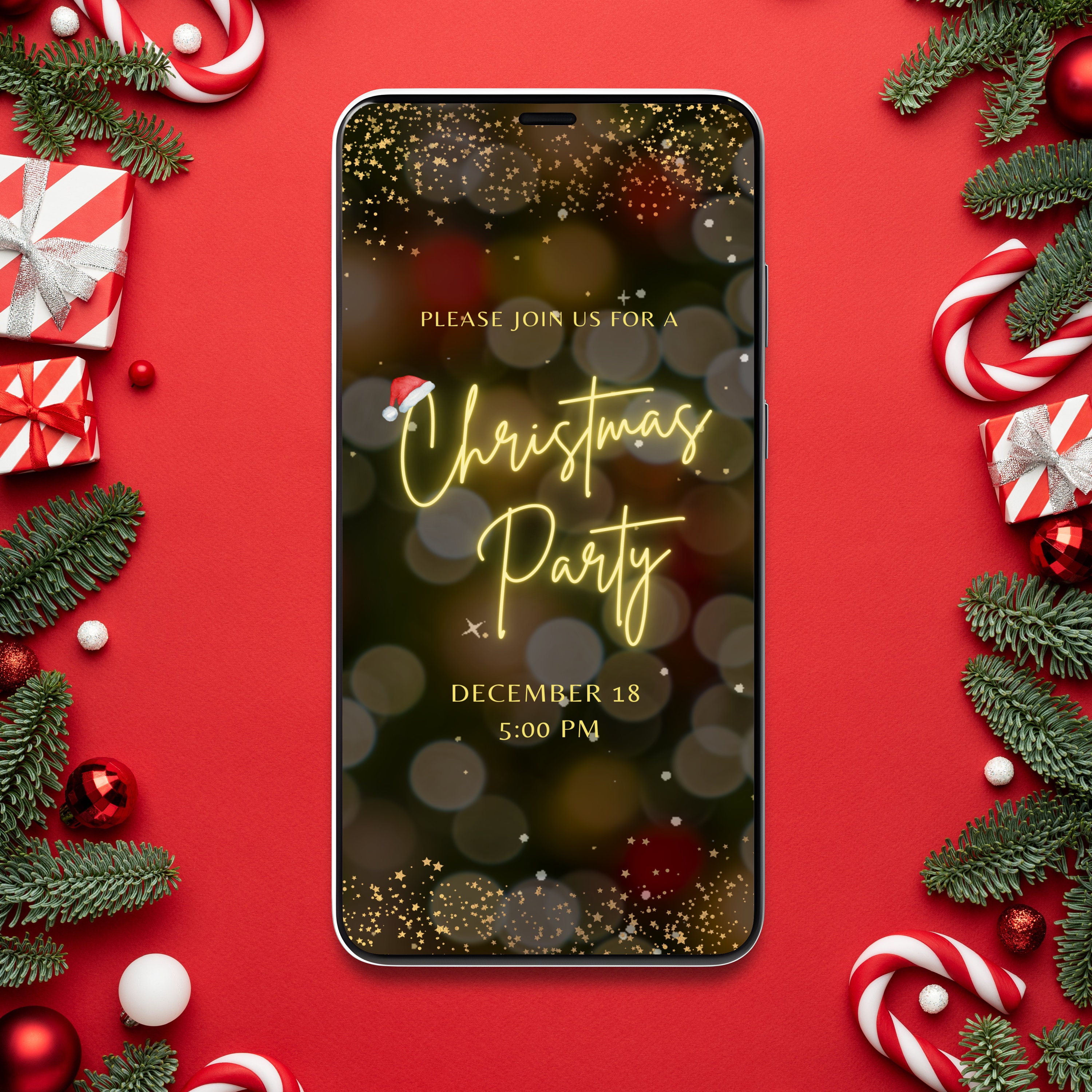 Evite Christmas Party, Digital Christmas Party Invitation Holiday Party ...