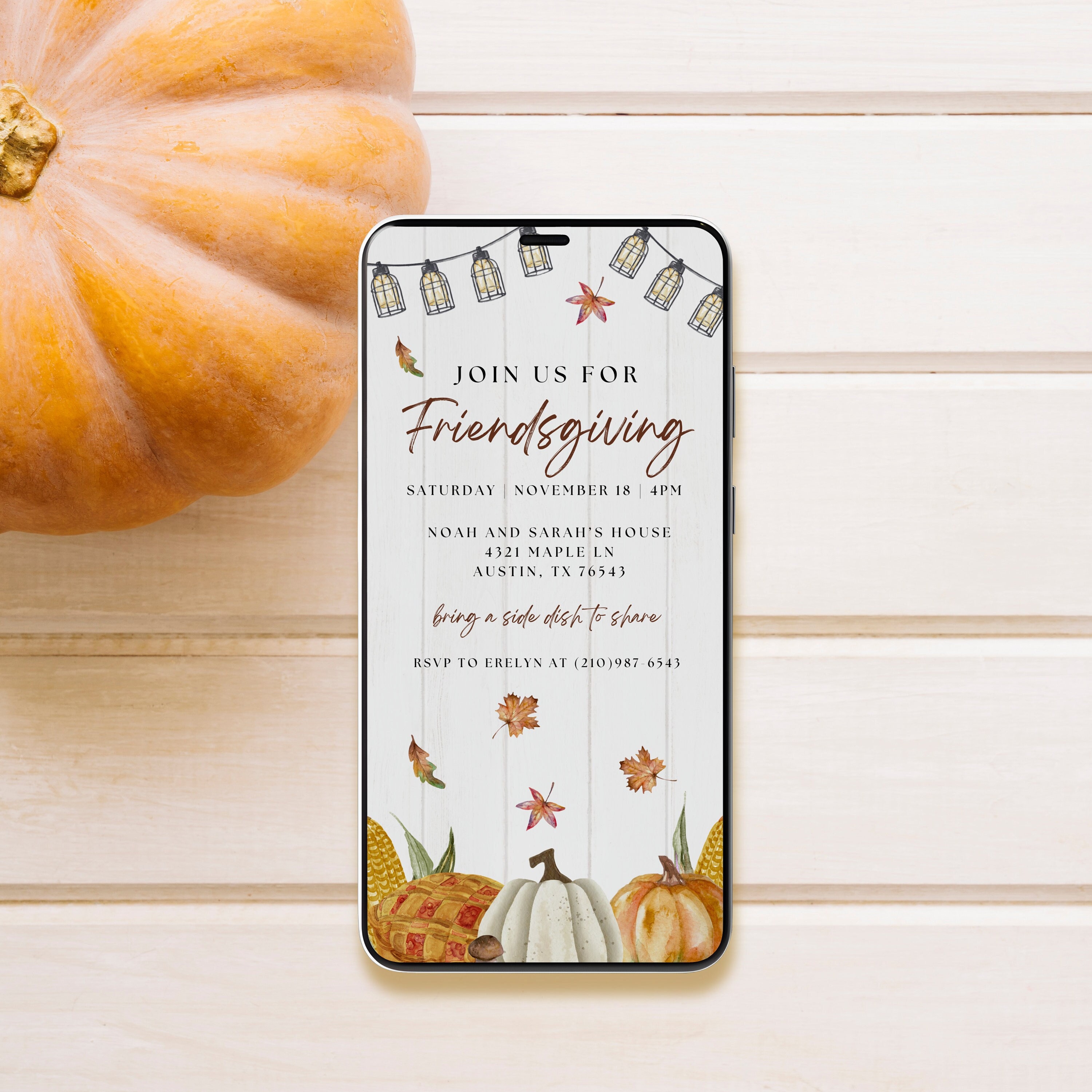 Evite Friendsgiving, Digital Friendsgiving Invitation Thanksgiving ...