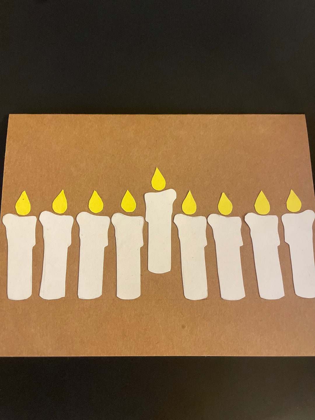 Handmade Hannukah Card - Menorah Design | Blank Inside | 5” X 7 ...