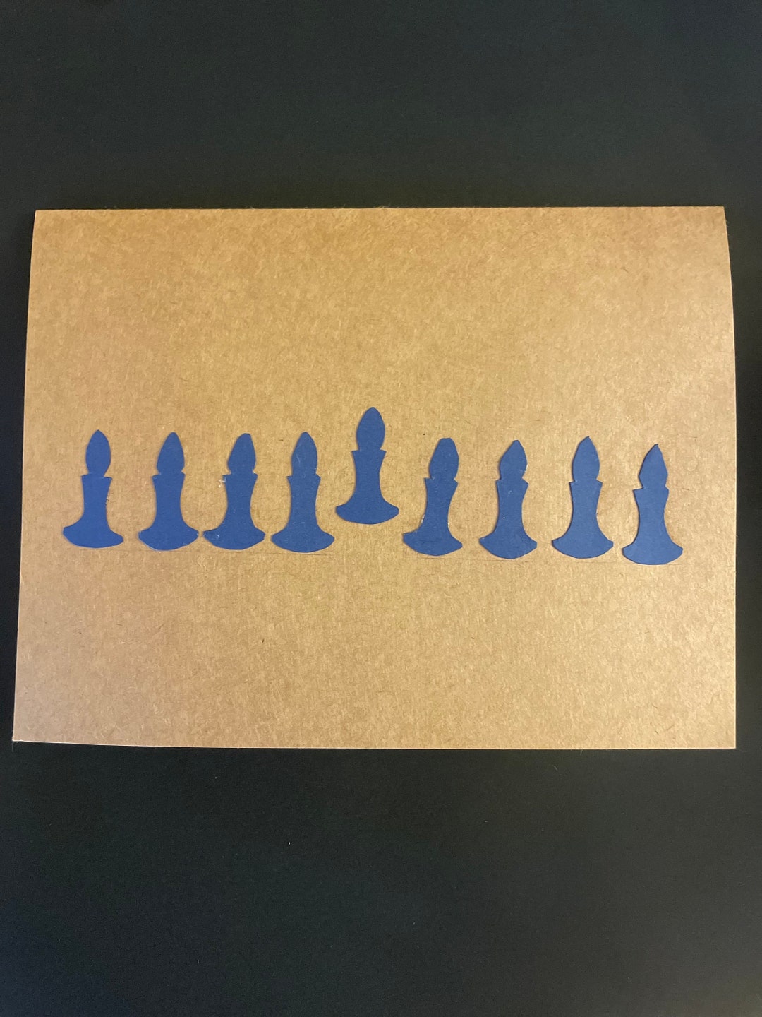 Handmade Hanukkah Card - Menorah-inspired Design | Blank Inside | 5" X ...