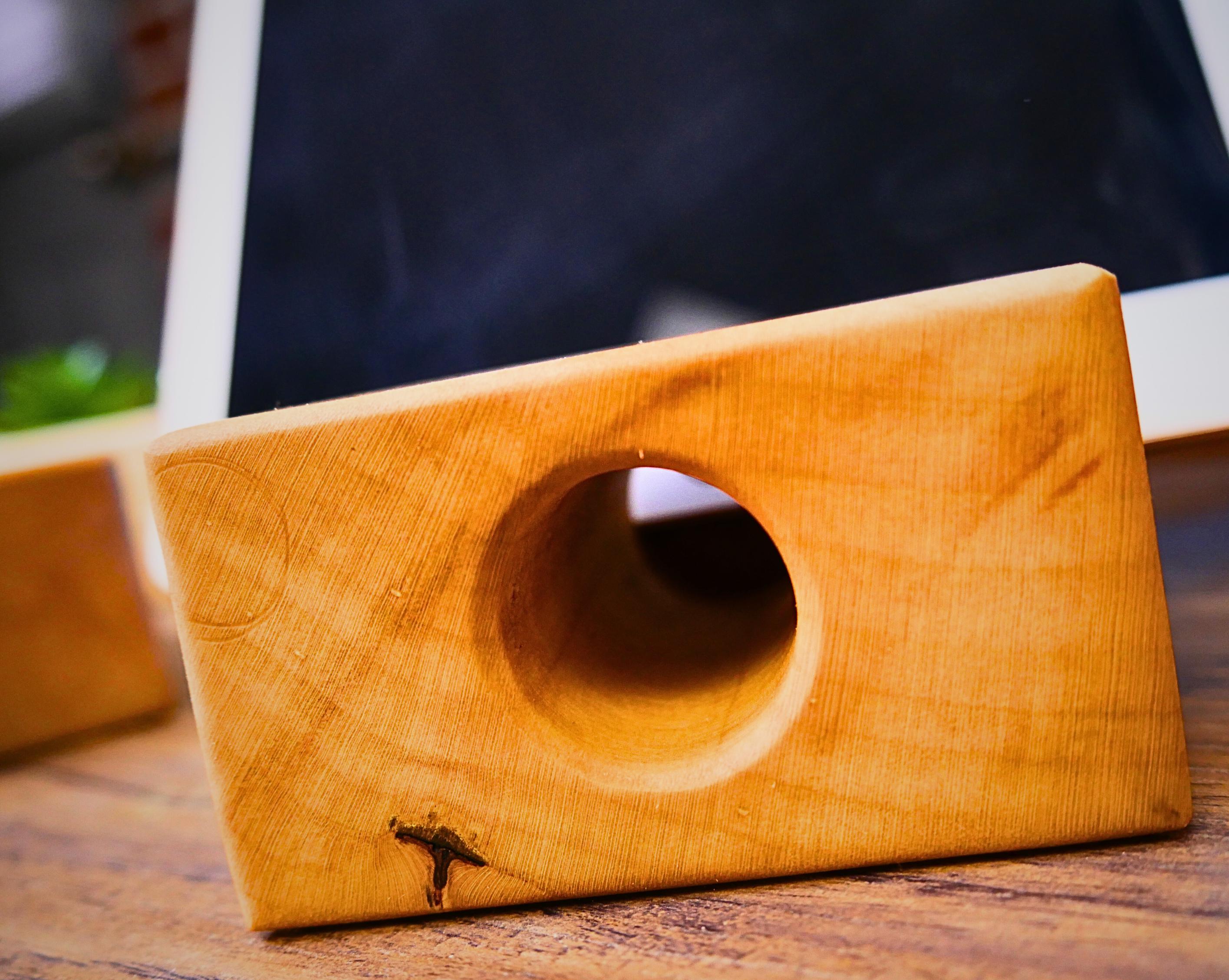 Handcrafted Wooden Phone and Tablet Stand & Sound Amplifier ...
