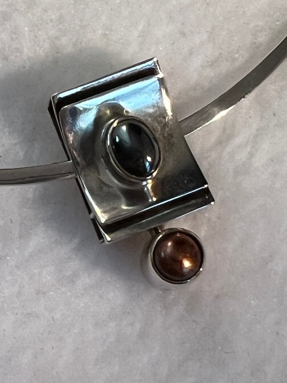 Mid Century Modern Sterling Choker Modern Design Hema… - Gem
