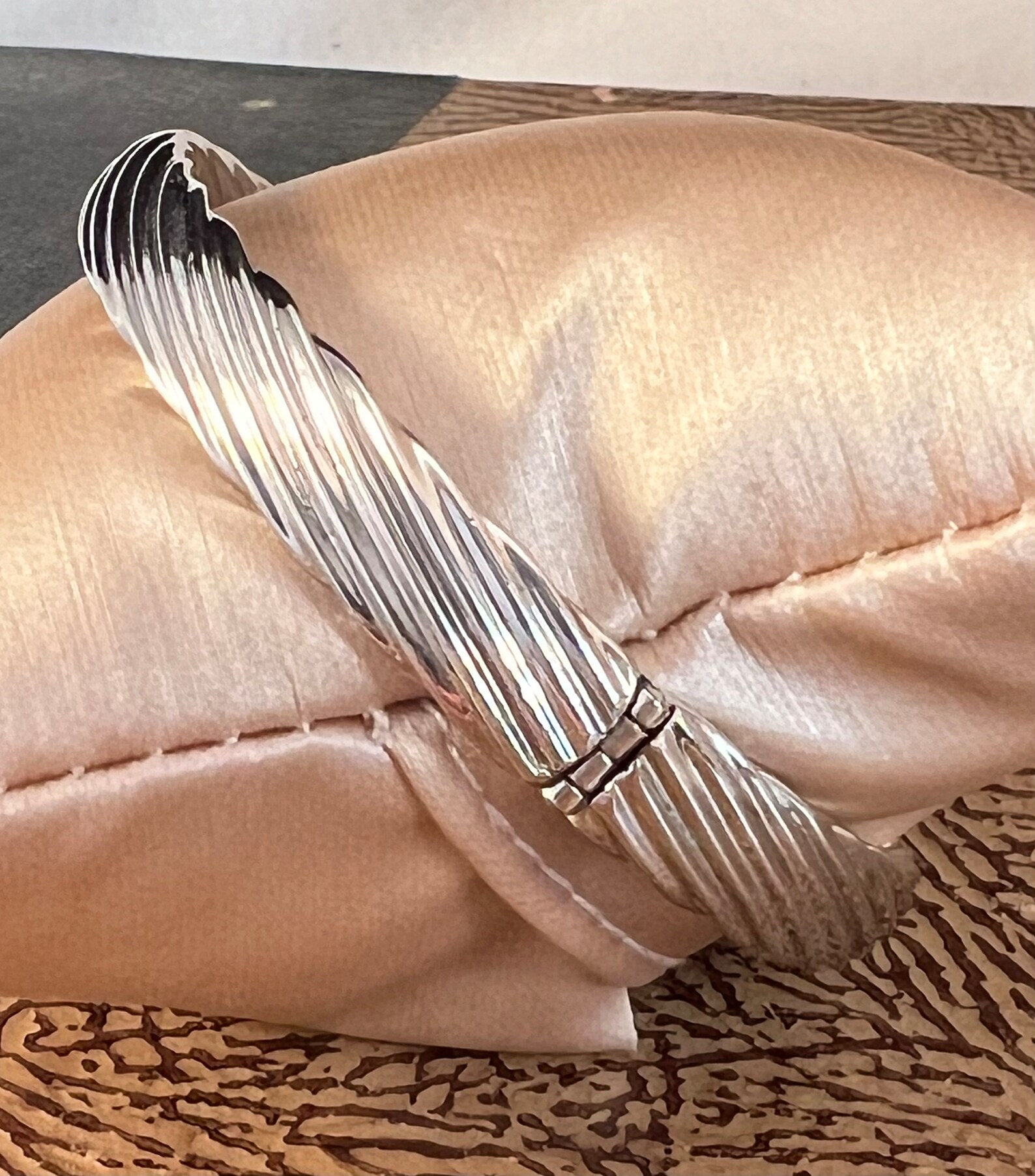 1950s Vintage Sterling Silver Bangle Bracelet Swirl Twist Design - Etsy