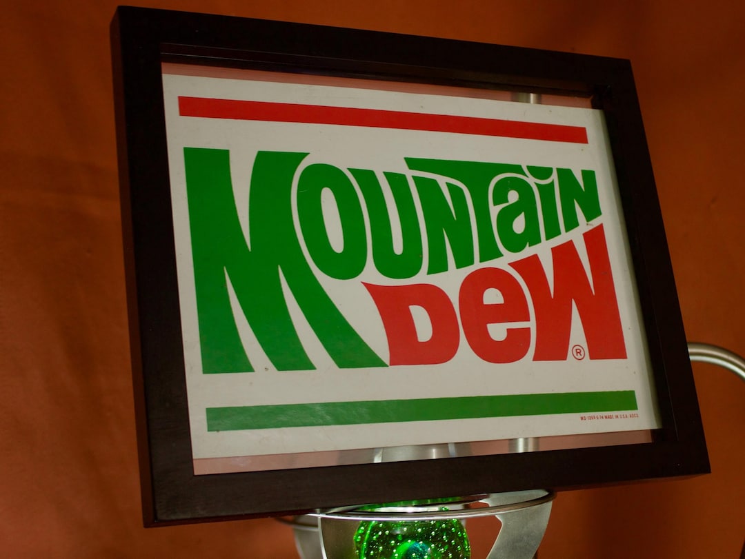 Vintage Mountain Dew Poster Sticker 10 X 7” - With Frame 9 X 11 ...