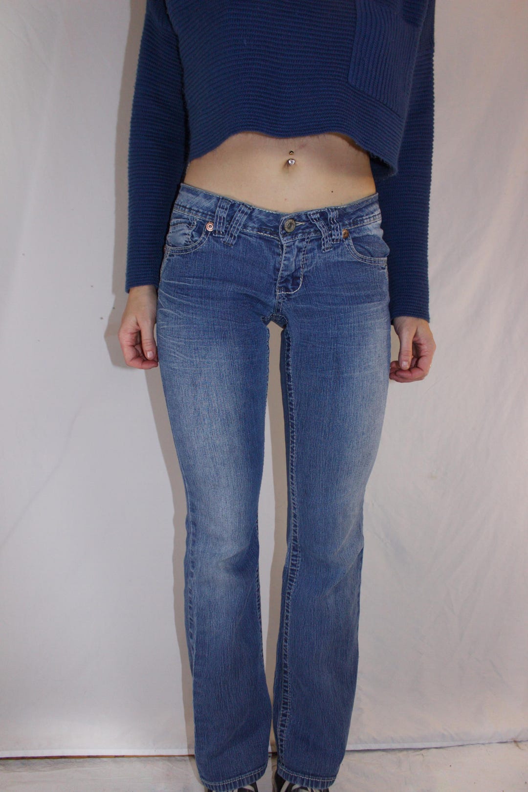 Vintage Angels Jeans, Y2K Style, Bootcut Blue Jeans - Etsy