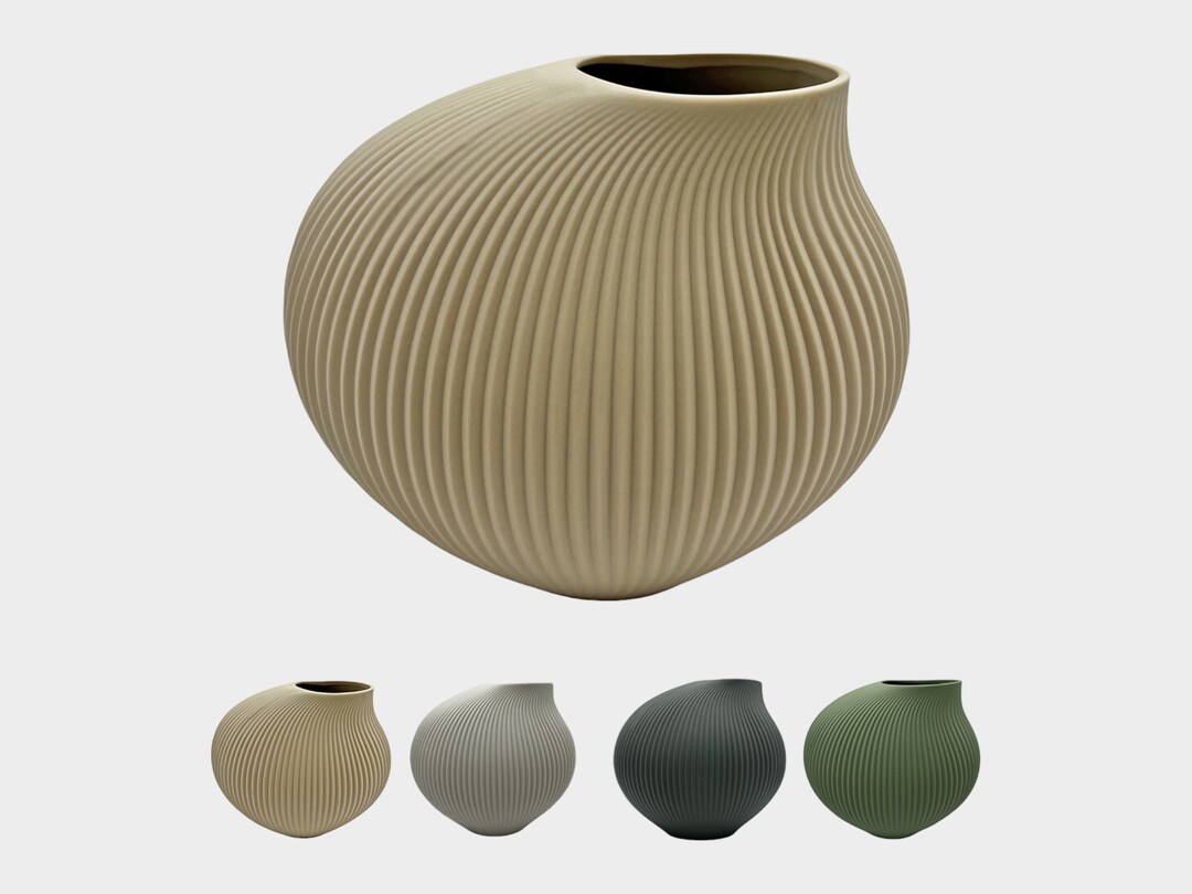 Unique Handmade 6 Inch Textured Sea Shell Inspired Porcelain Vase for ...