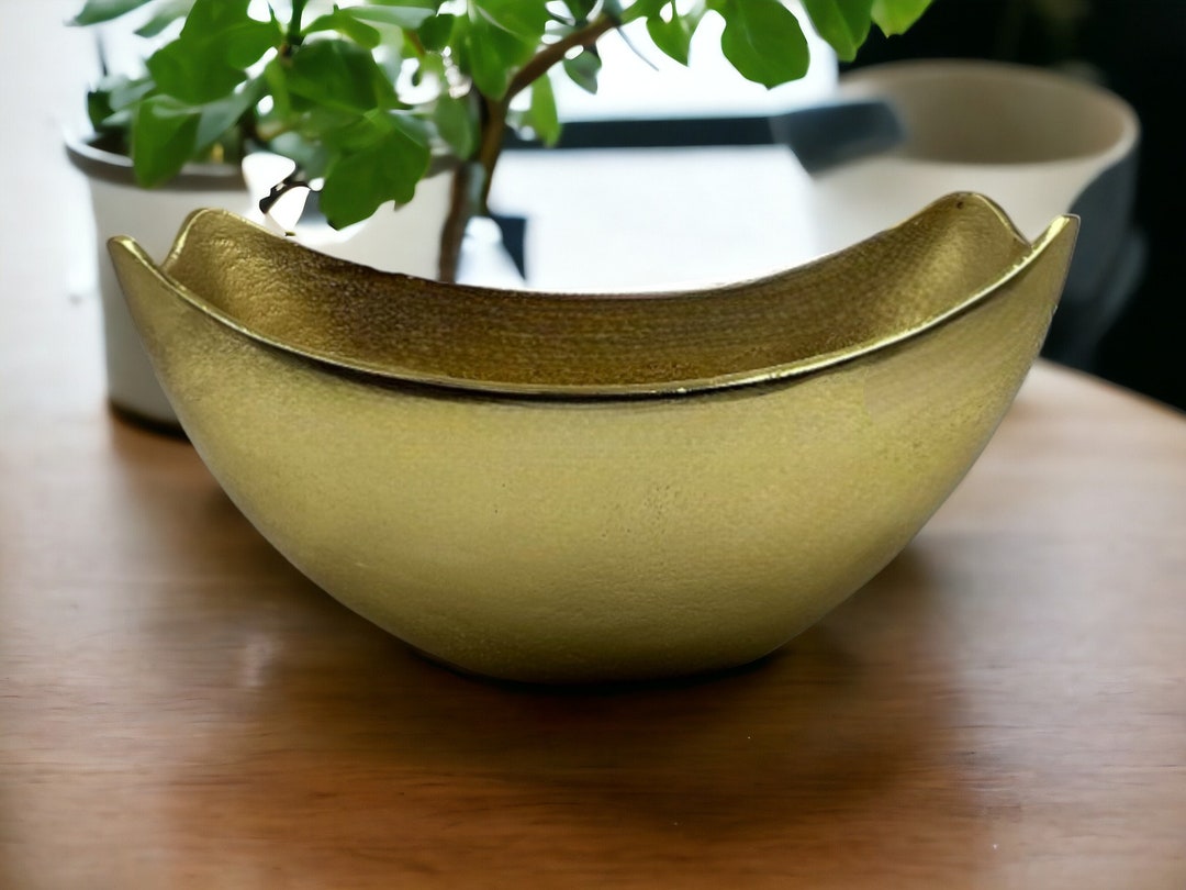 Aluminum Gold Modern Fruit Bowl: Home Decor Gift - Etsy