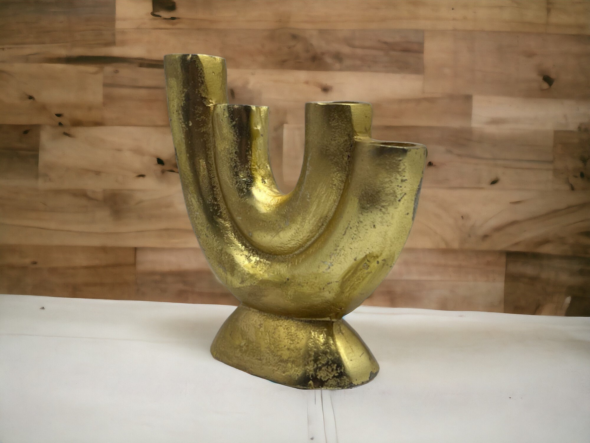Gold Aluminum 4-candle Holder Modern Home Decor, Gift for Her, New Home ...