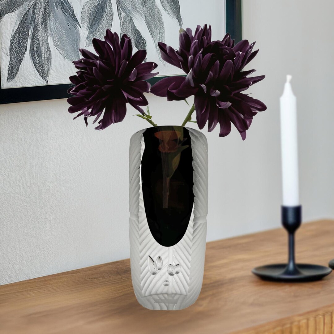 Handblown Glass Cylinder Vase: 8-inch Brown Home Decor - Etsy